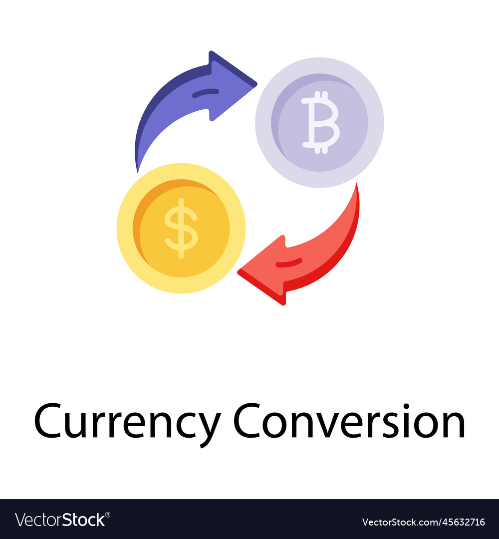 Currency conversion Royalty Free Vector Image - VectorStock