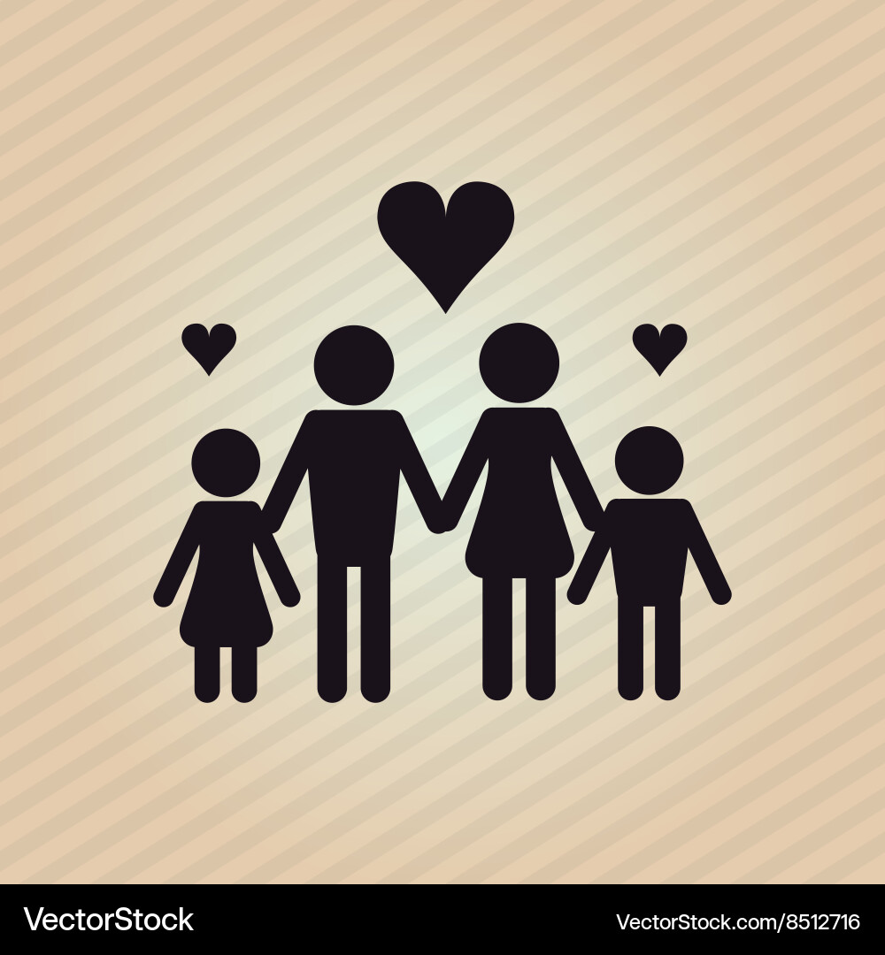Flat of family design Royalty Free Vector Image