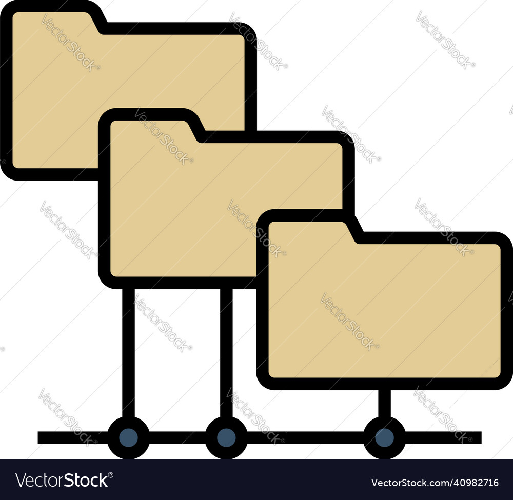 Folder network icon Royalty Free Vector Image - VectorStock