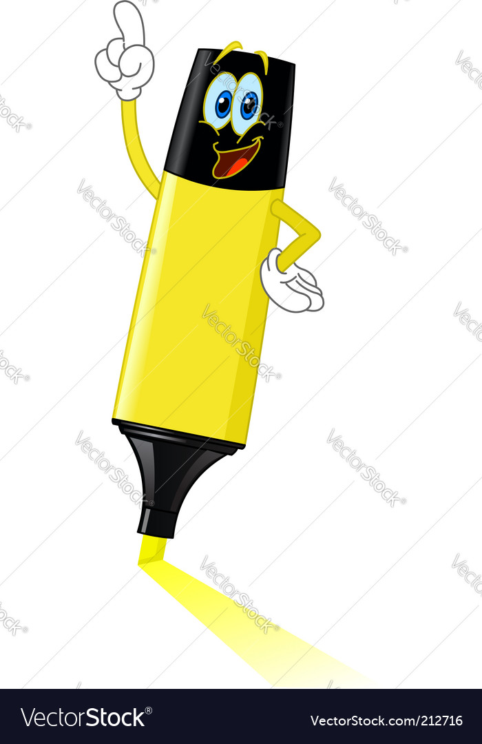 Highlighter Royalty Free Vector Image - VectorStock