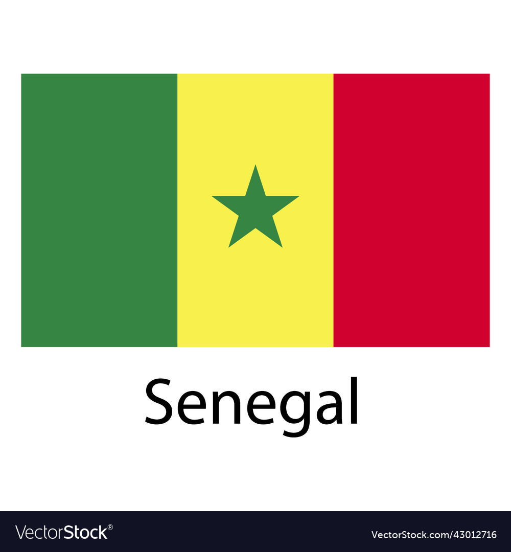 Senegal national flag Royalty Free Vector Image
