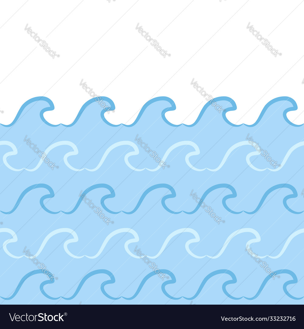 Summer blue sea or ocean wave background Vector Image