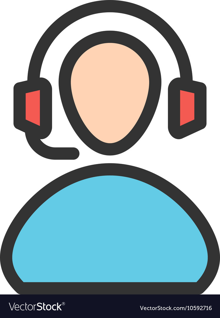 Support agent Royalty Free Vector Image - VectorStock