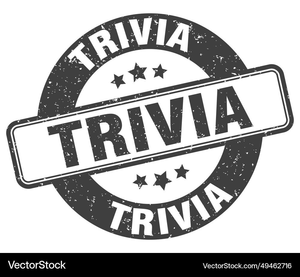 Trivia stamp label round grunge sign Royalty Free Vector