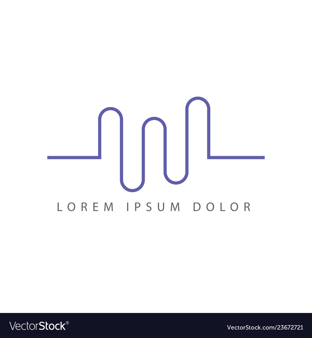 3 wave logo design Royalty Free Vector Image - VectorStock