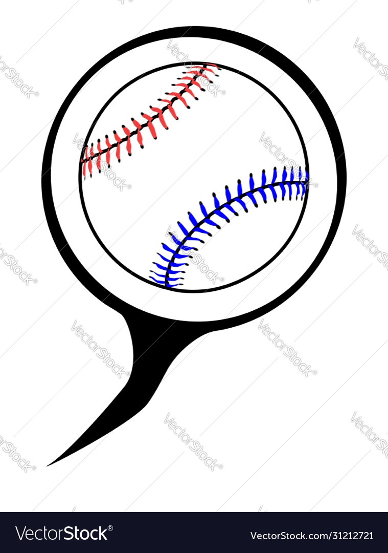 Baseball speech bubble Royalty Free Vector Image