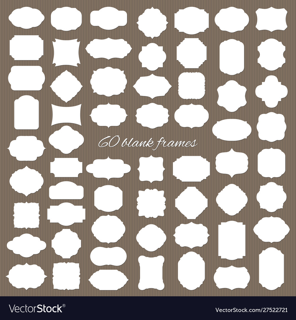 Blank frame and label mega set Royalty Free Vector Image