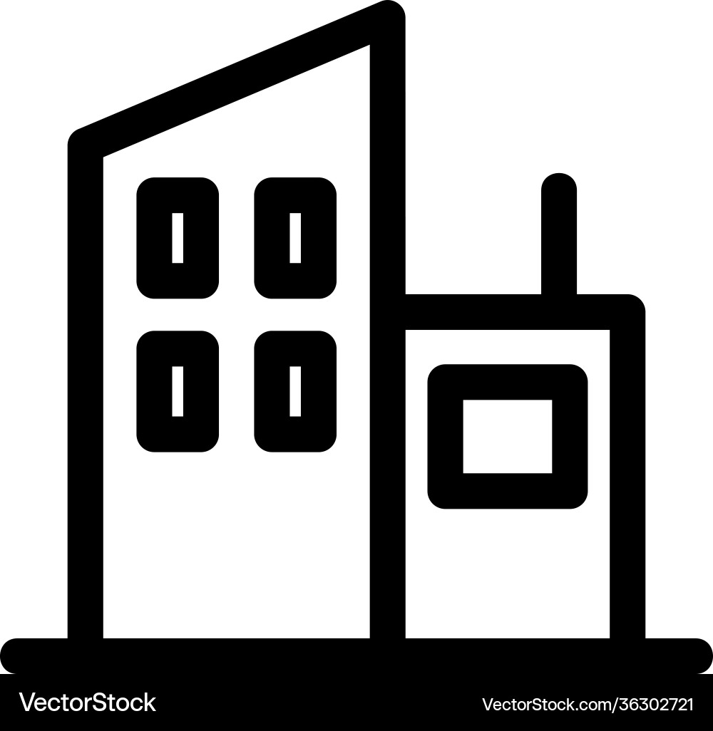 Building icon or logo isolated sign symbol Vector Image
