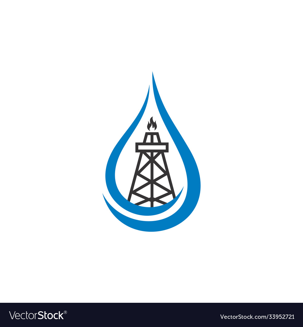 Gas and oil logo template design symbol icon Vector Image