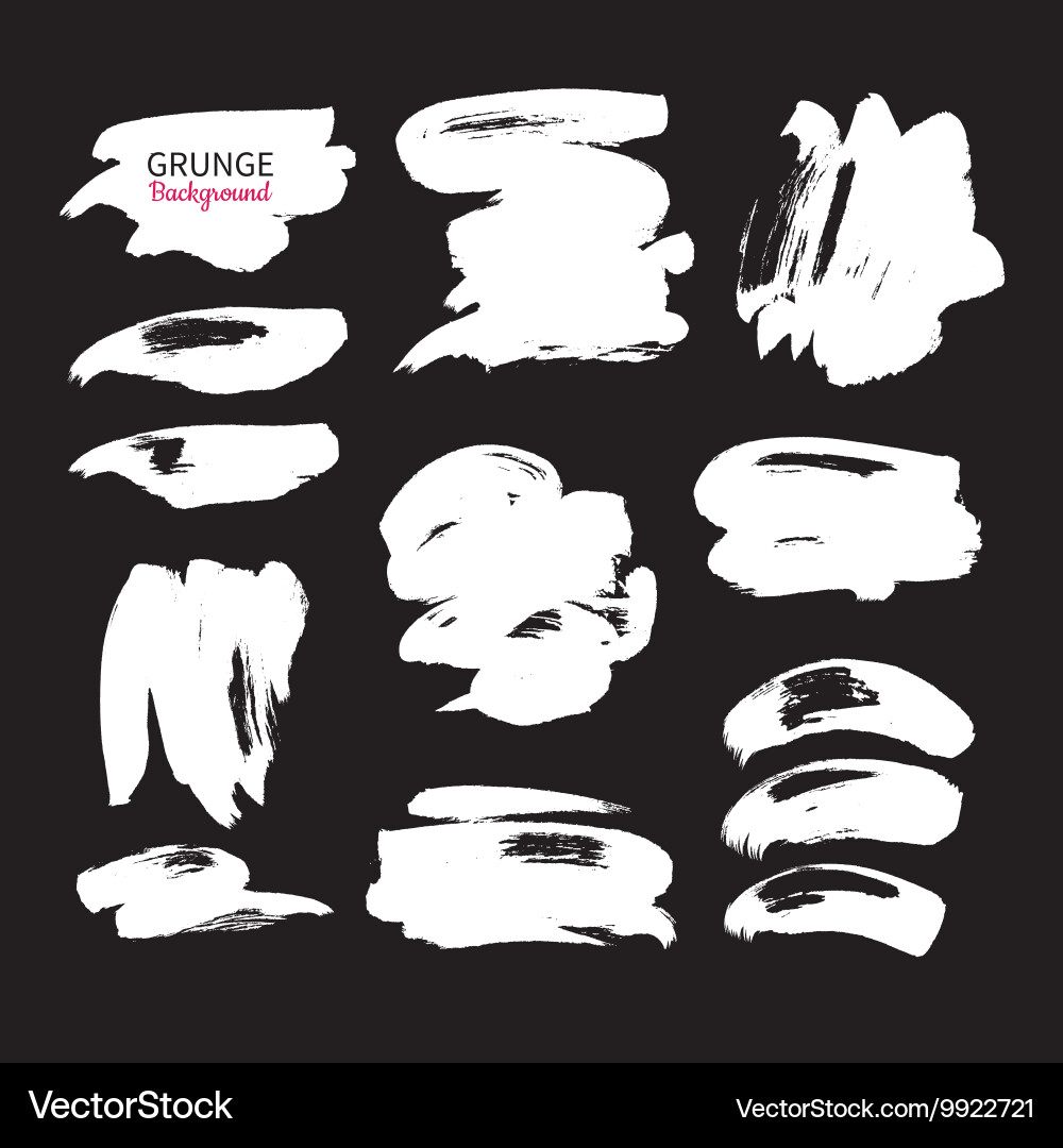 Grunge ink background set abstract Royalty Free Vector Image