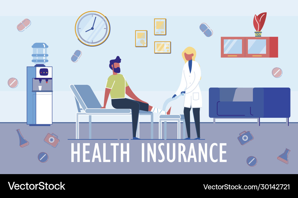 Health insurance assistance in emergency case Vector Image