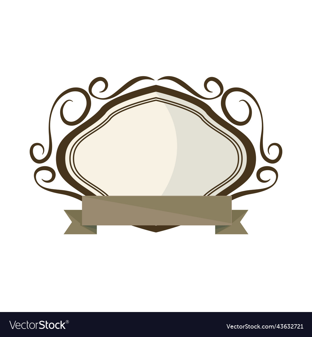 Heraldry frame label Royalty Free Vector Image