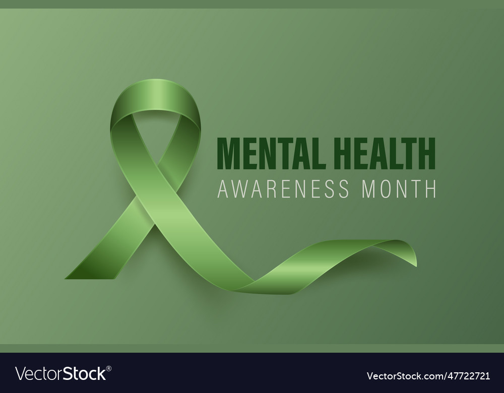 Mental Health Awareness Month Ribbon