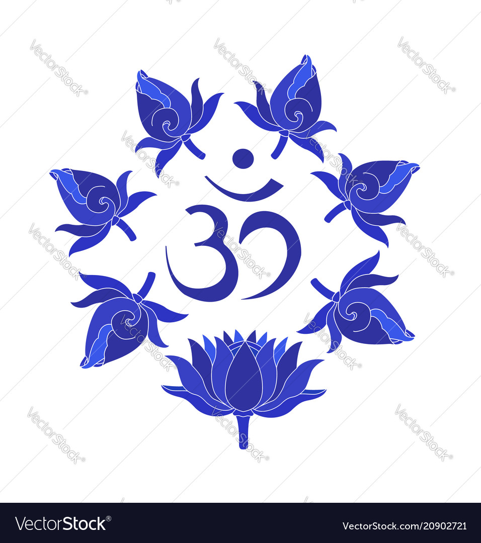 Om mandala Royalty Free Vector Image - VectorStock