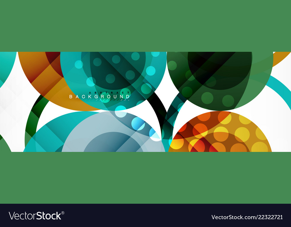 Overlapping circles design background Royalty Free Vector