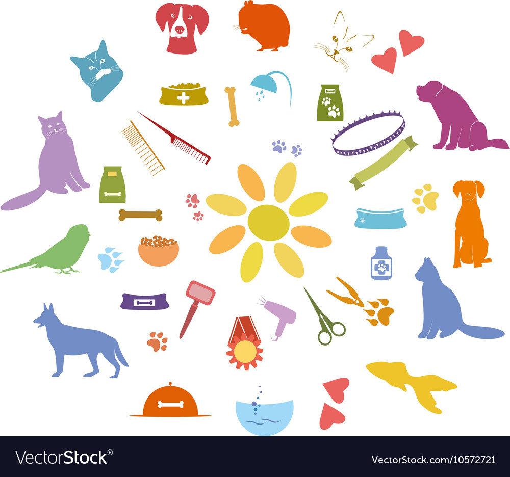 Pet icons set Royalty Free Vector Image - VectorStock