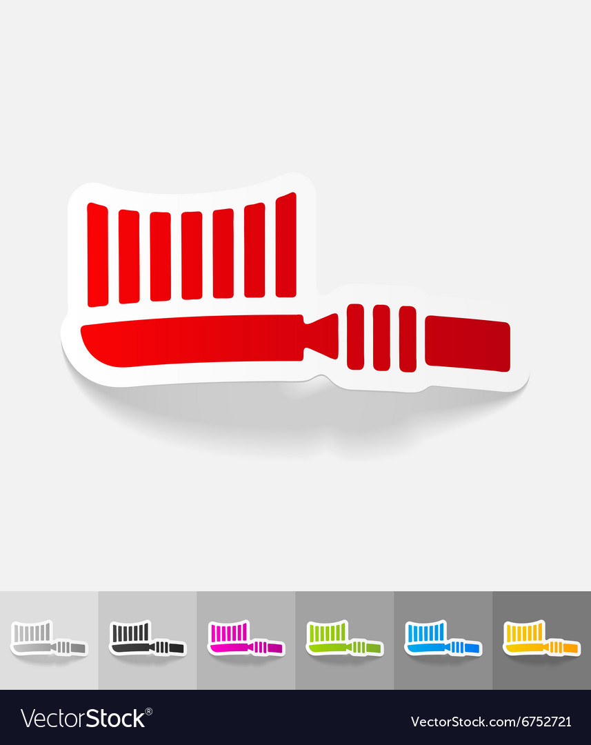 Realistic design element toothbrush Royalty Free Vector