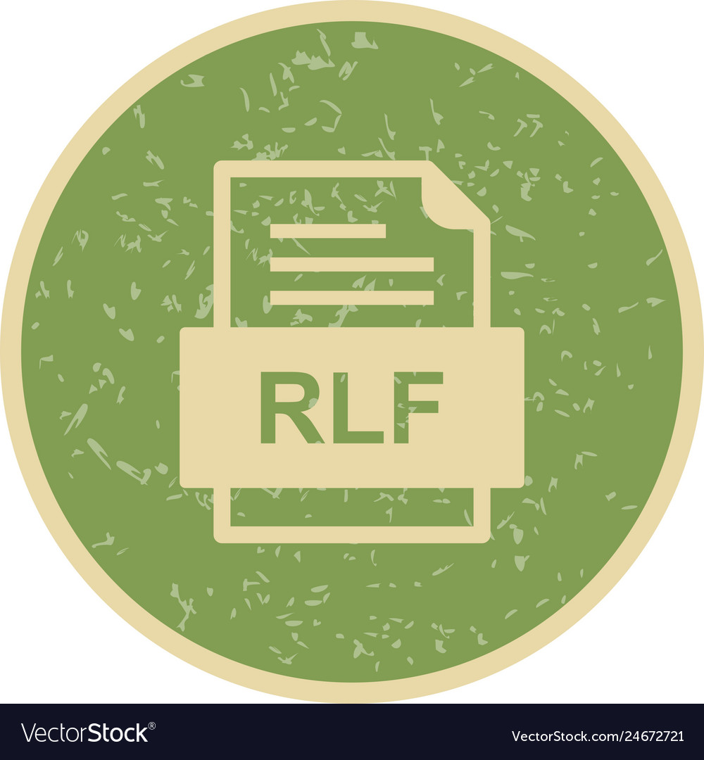 Rlf file document icon Royalty Free Vector Image