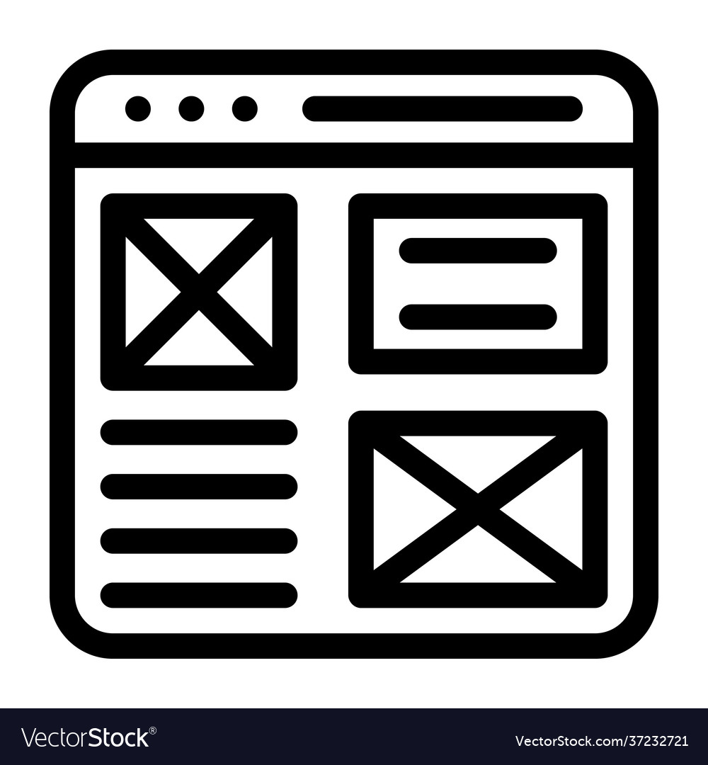 Web wireframe Royalty Free Vector Image - VectorStock