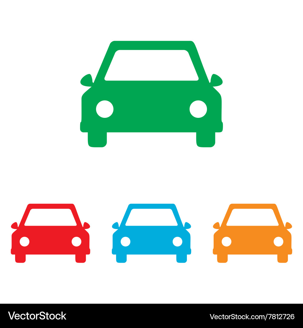 Car sign colorful set Royalty Free Vector Image