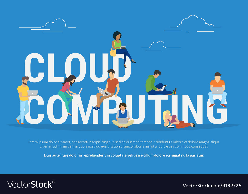 Cloud computing concept Royalty Free Vector Image