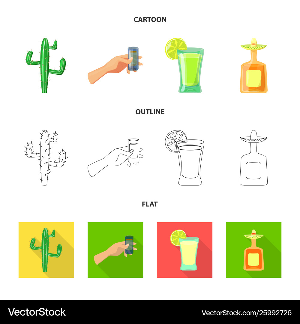 Design cafe and latin icon collection Royalty Free Vector