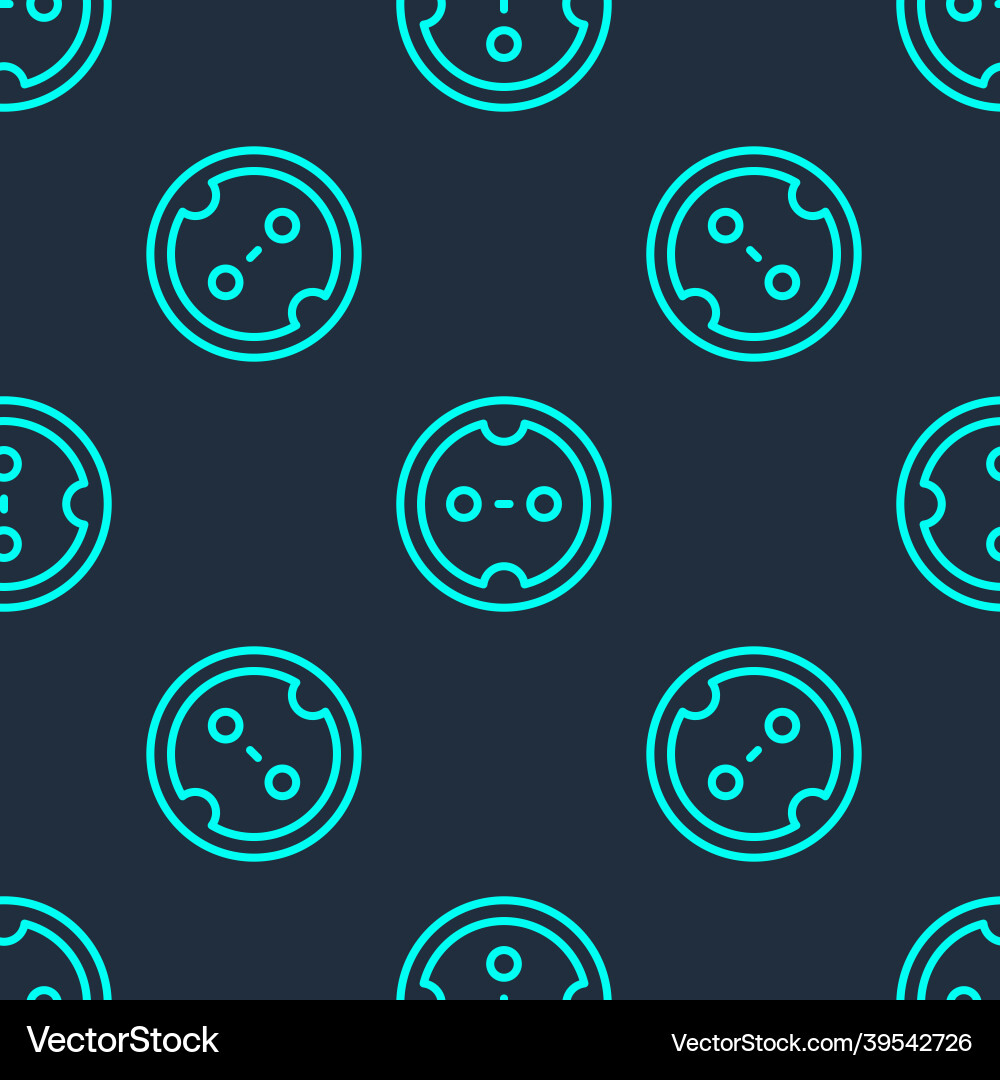 Green line electrical outlet icon isolated Vector Image