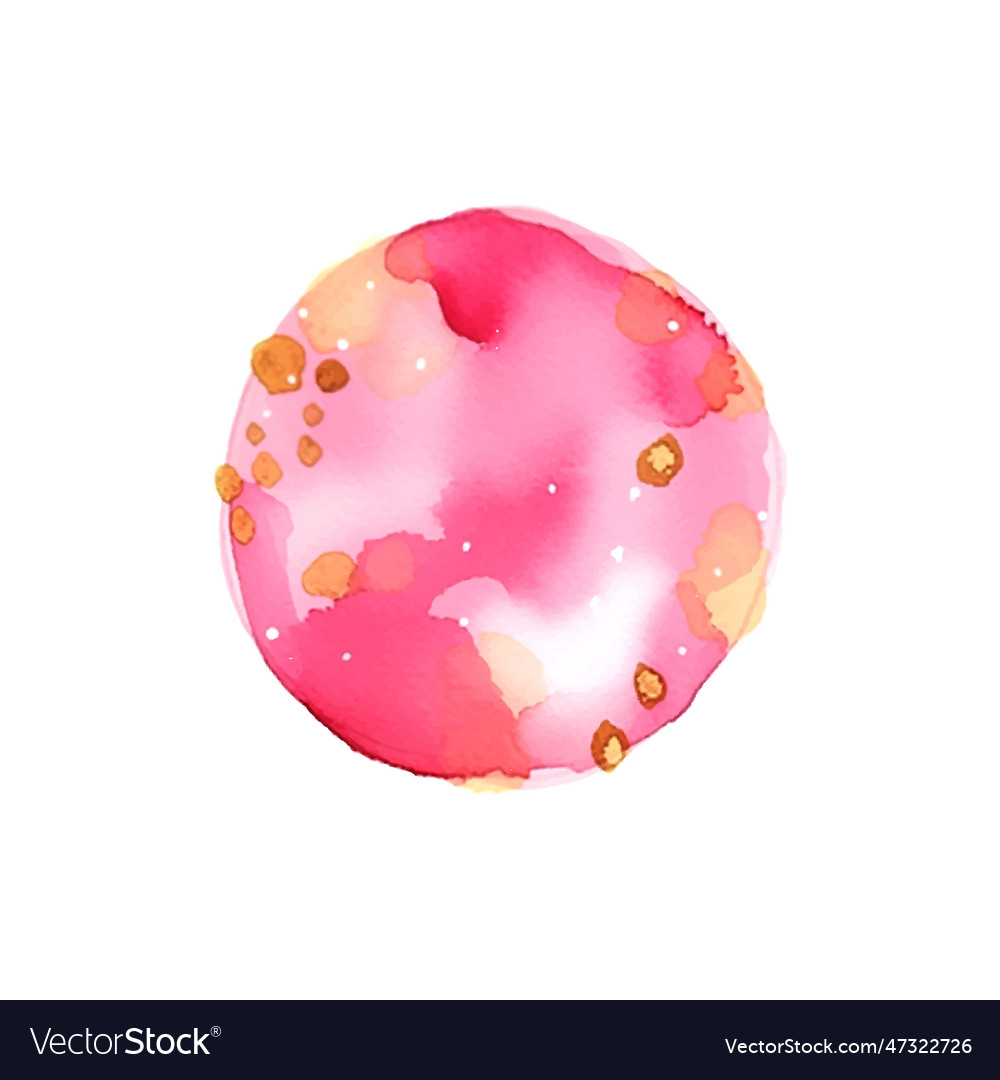 Hand painted splash wet pink watercolor Royalty Free Vector