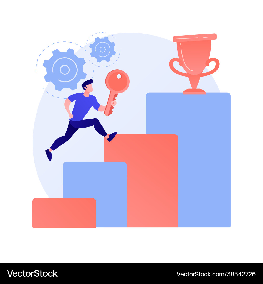 Key to success concept metaphor Royalty Free Vector Image