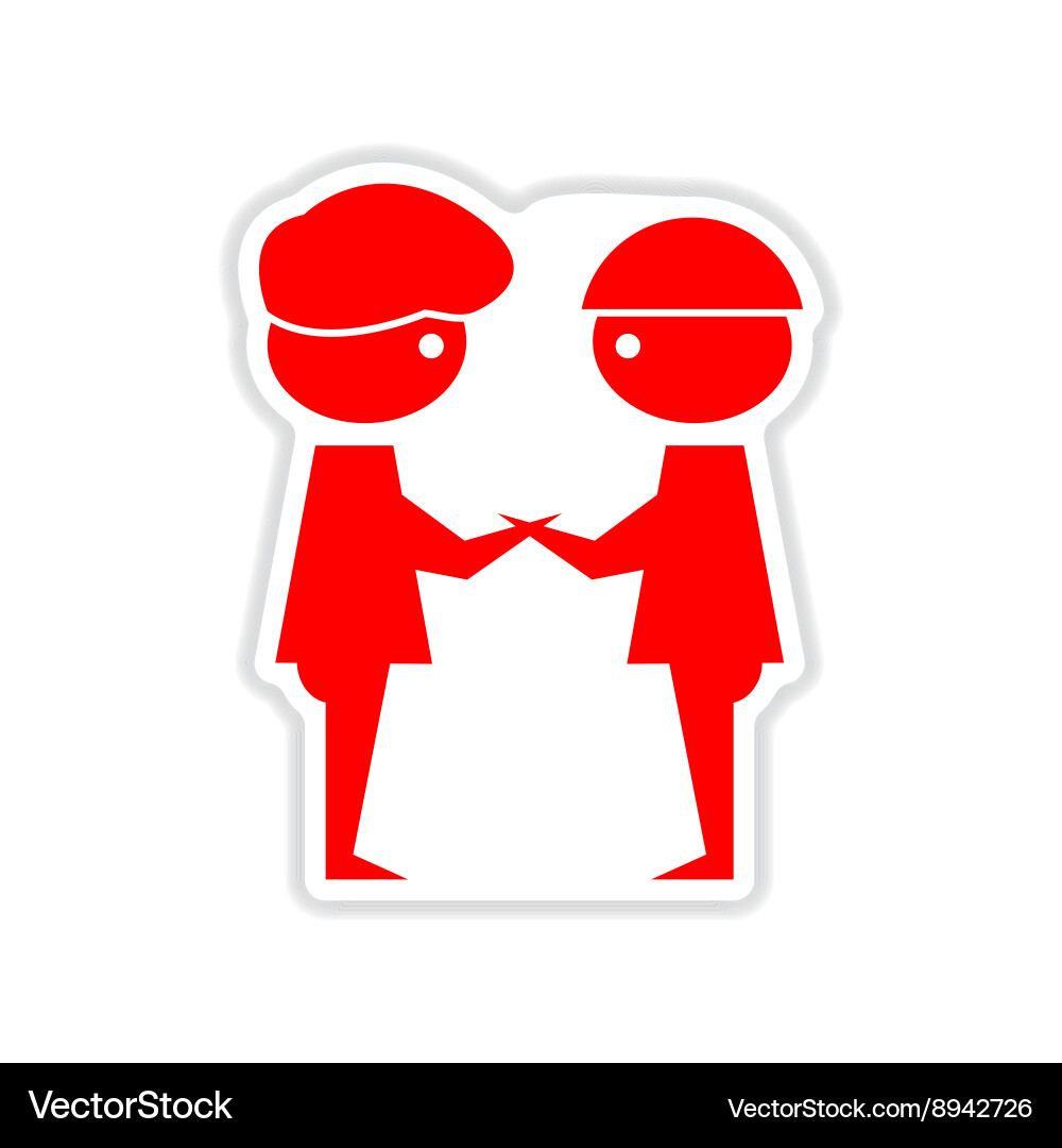 Paper sticker on white background business Vector Image