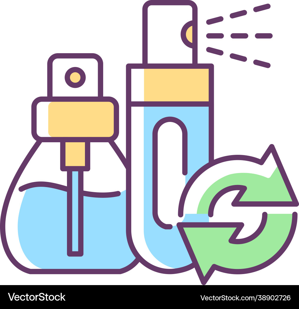 Perfume refill rgb color icon Royalty Free Vector Image
