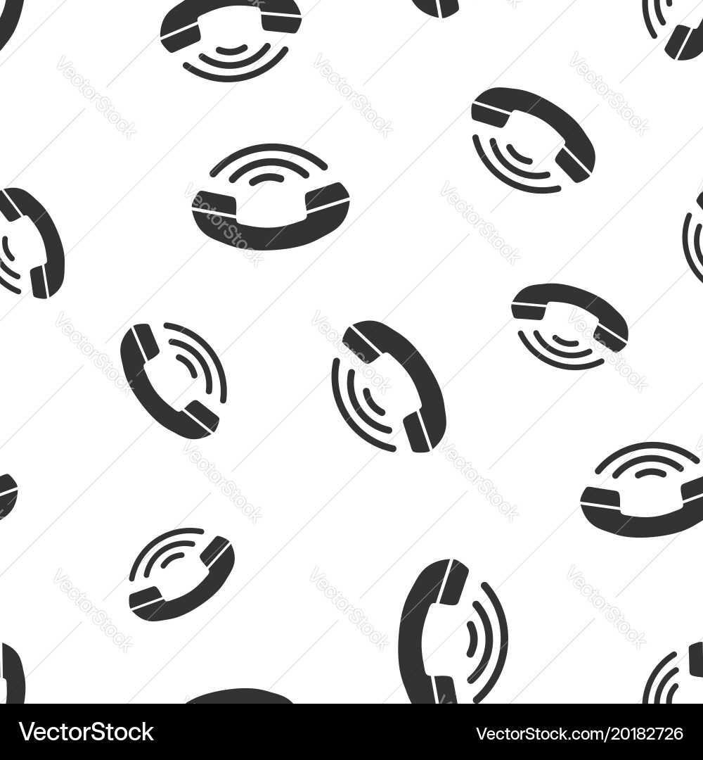Phone contact support service seamless pattern Vector Image