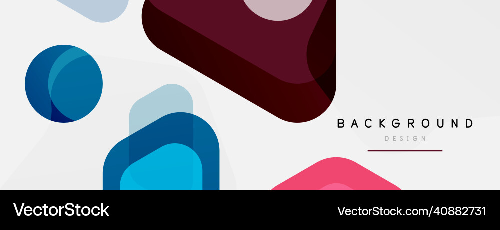 Abstract round geometric shapes and circles Vector Image