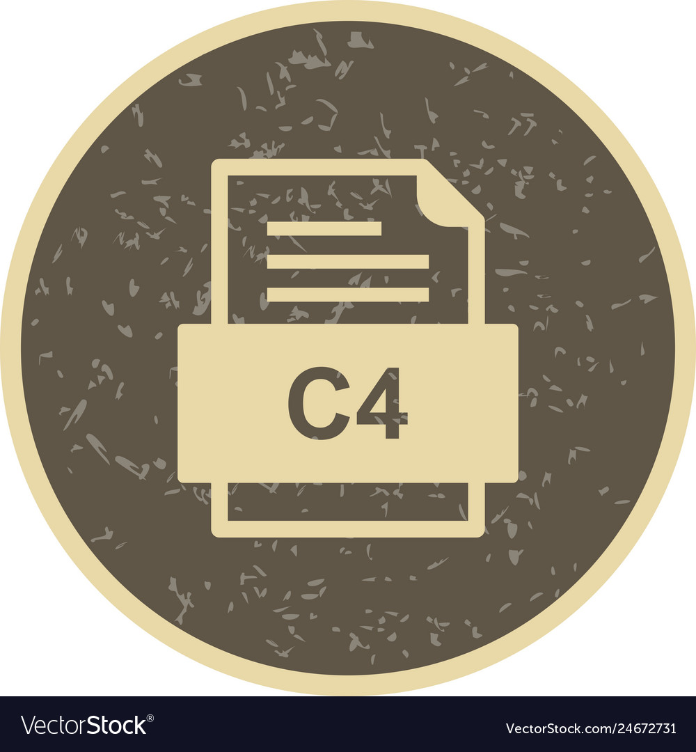 C4 file document icon Royalty Free Vector Image