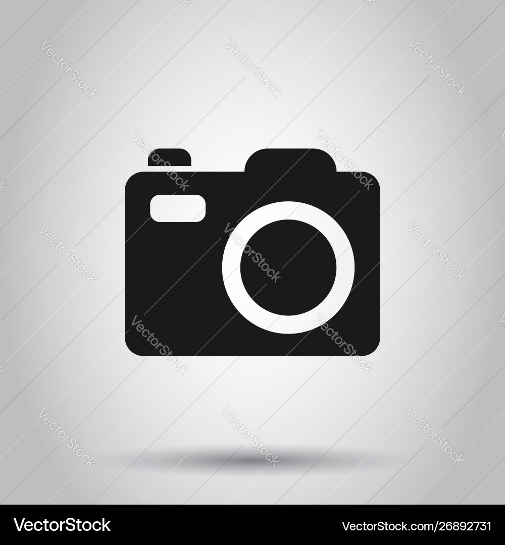 Camera device sign icon in flat style photography Vector Image