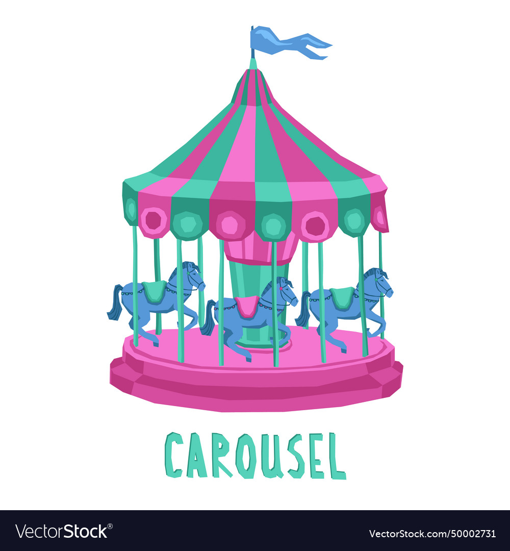 Child carousel Royalty Free Vector Image - VectorStock