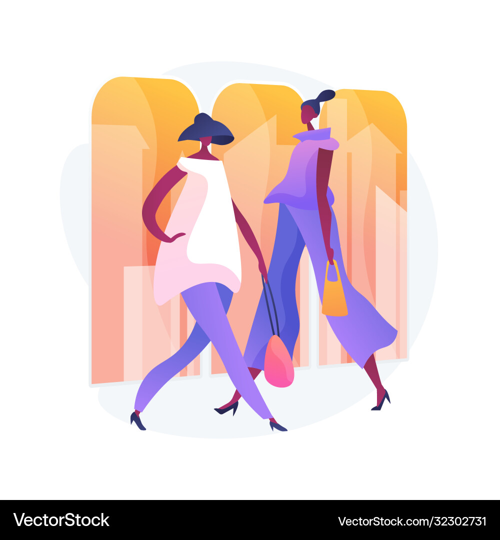 Fashion week concept metaphor Royalty Free Vector Image