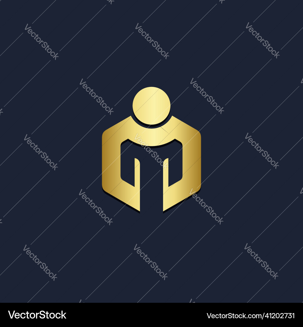 Leader company gold logo Royalty Free Vector Image