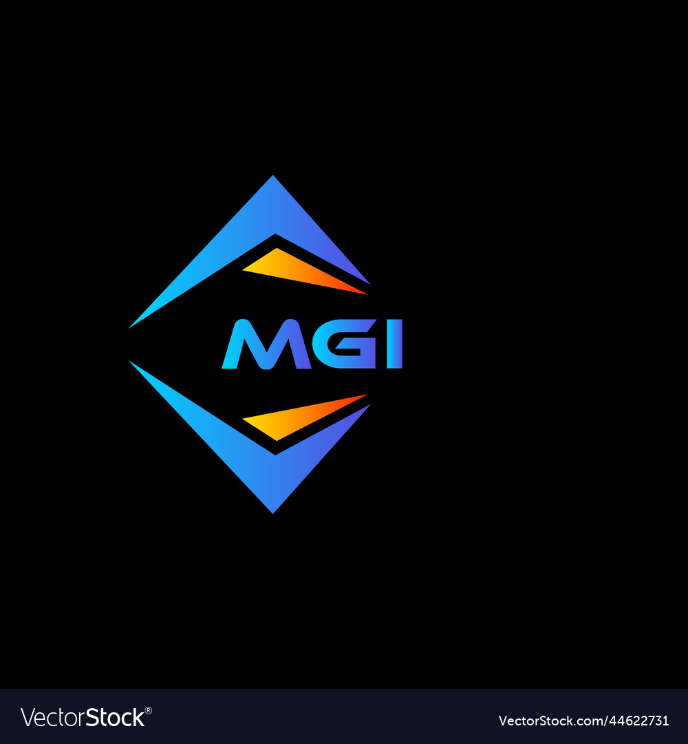Mgi abstract technology logo design on black Vector Image