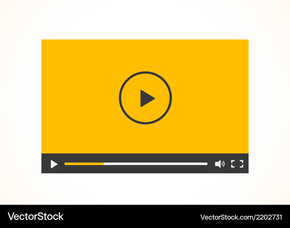 Simple abstract icon video player Royalty Free Vector Image