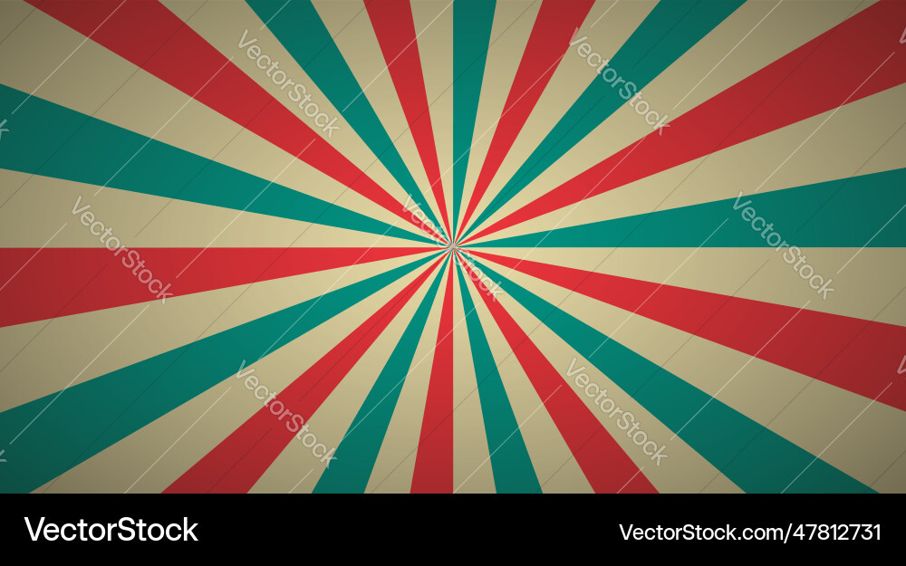Sunburst or sun burst retro background retro Vector Image