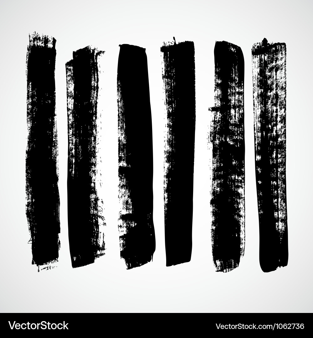 A set of grunge strokes Royalty Free Vector Image