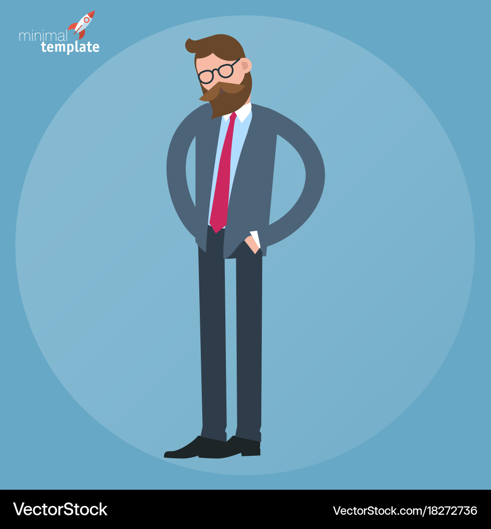 Businessman looking for something in his pockets Vector Image