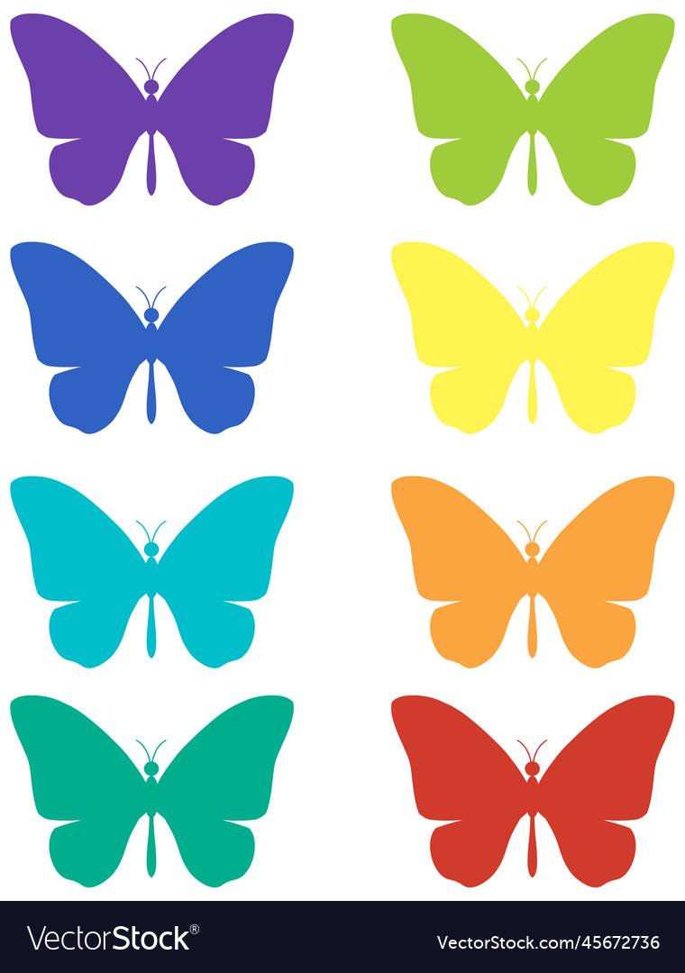Colorful Butterflies Clipart