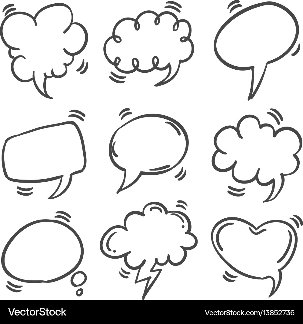 Collection of text balloon style Royalty Free Vector Image