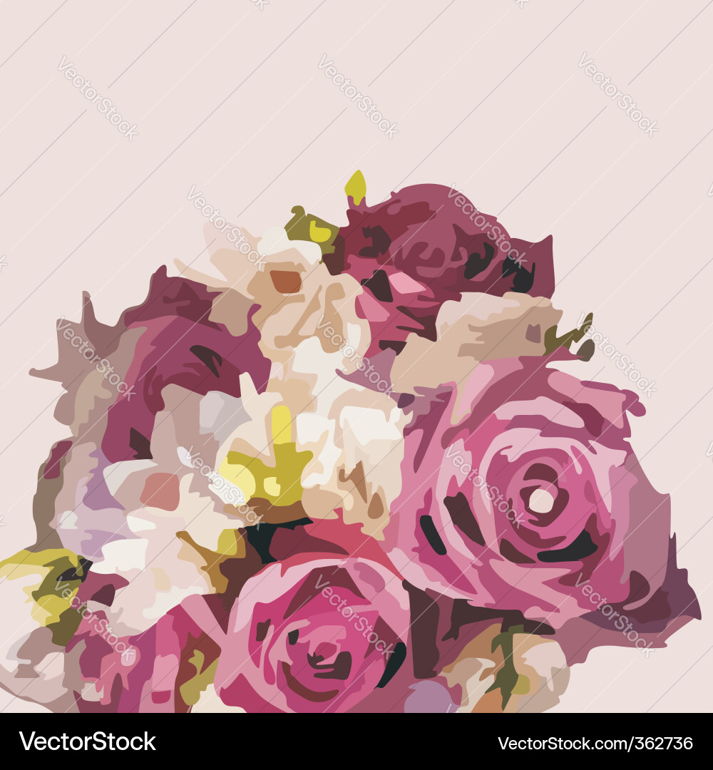 Floral postcard Royalty Free Vector Image - VectorStock