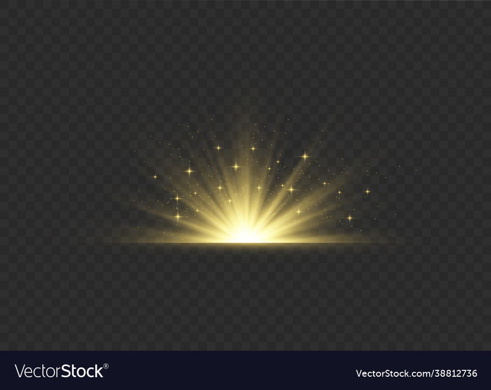 Light effect explosion sun glitter spark flash Vector Image