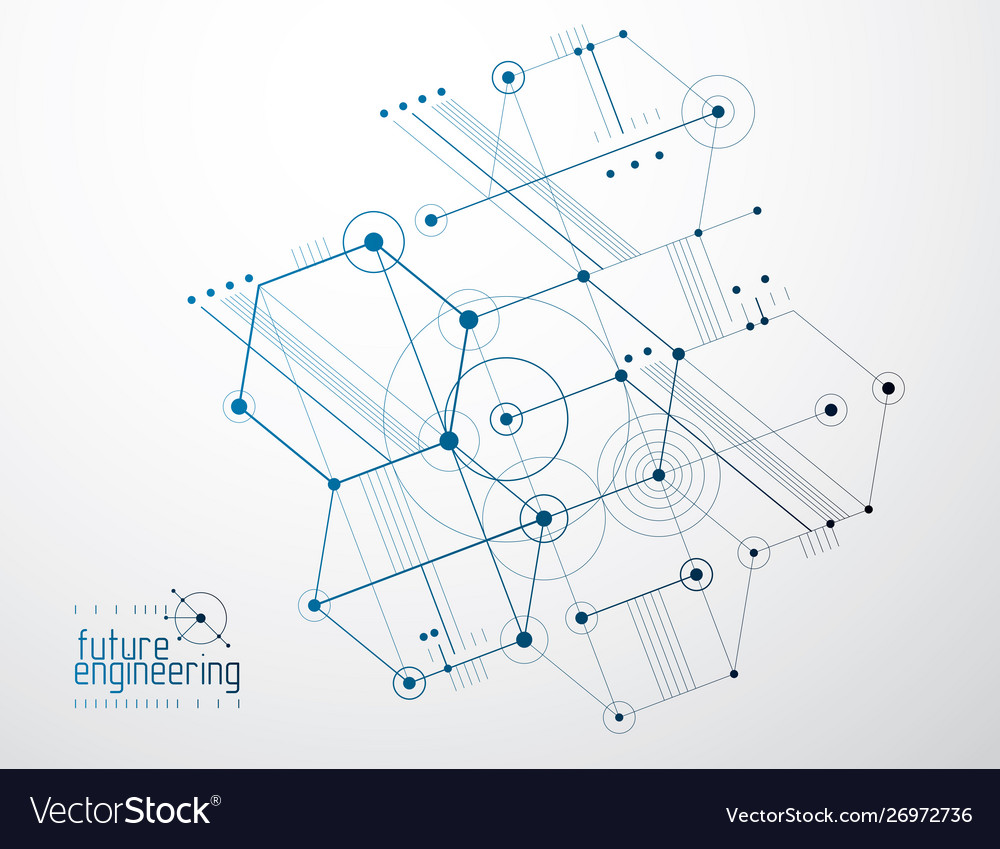 Mechanical engineering technology abstract Vector Image