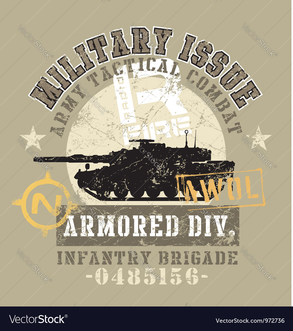 Military issue Royalty Free Vector Image - VectorStock