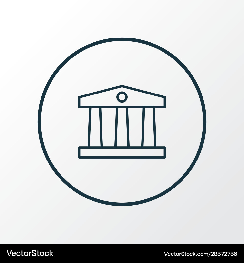 Museum icon line symbol premium quality isolated Vector Image
